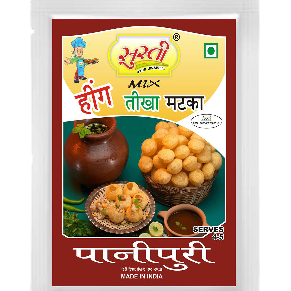 Surtimix Hing Tikha Matka PaniPuri | Gol Gappa Paste | Puchka | Pakodi ...